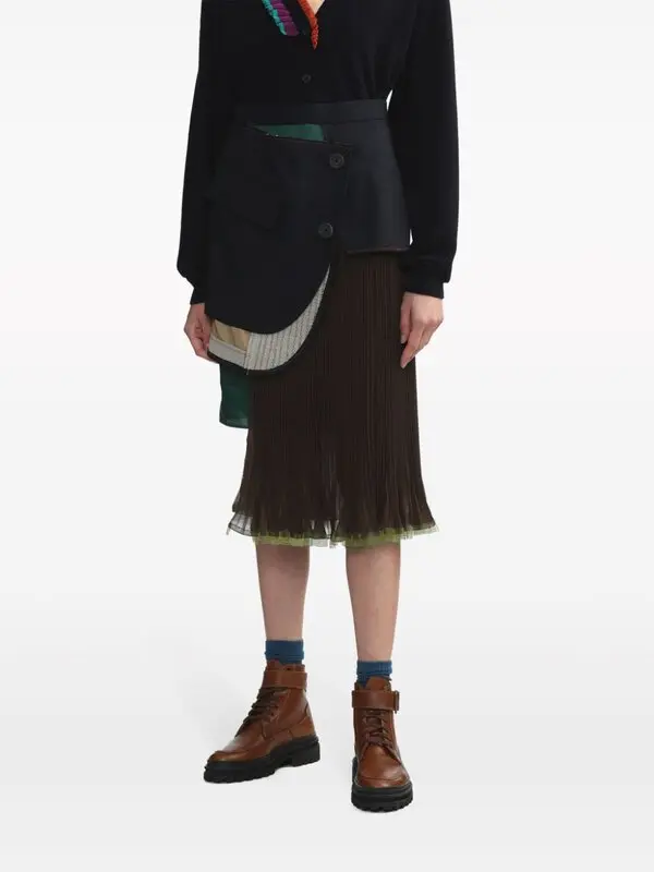 Kolor Layered Asymmetric Midi Skirt