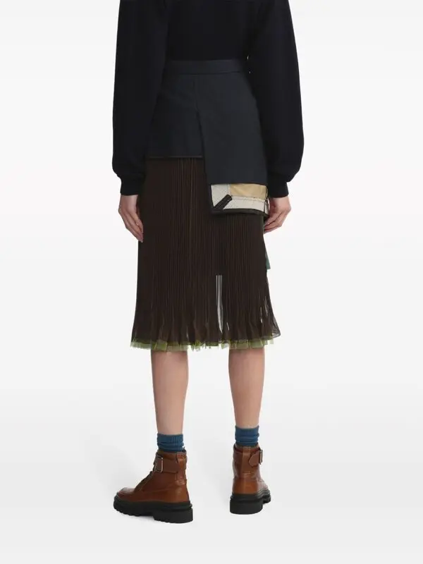 Kolor Layered Asymmetric Midi Skirt