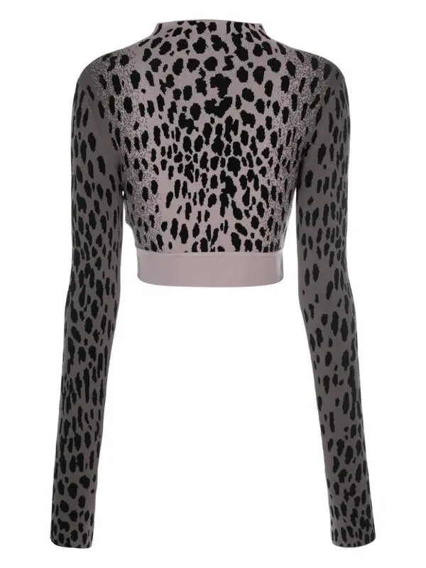 SSHEENA Hyena-pattern Cropped Jumper