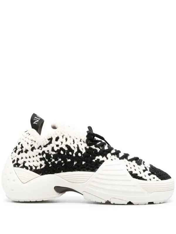LANVIN Flash-x Crochet-knit Sneakers