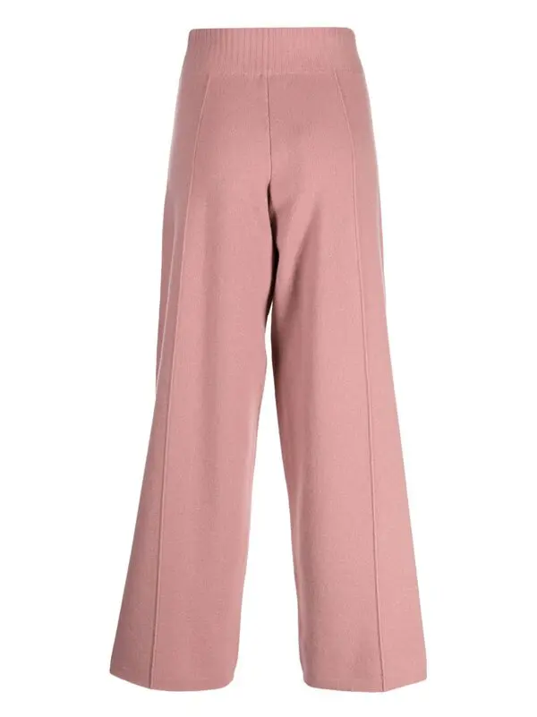 Pringle Of Scotland Seam-detail Wide-leg Trousers - Pink