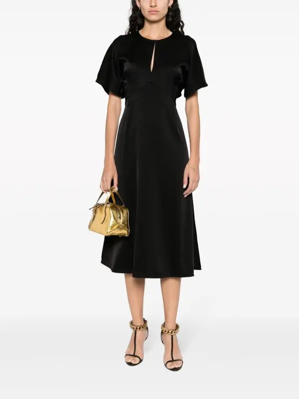 Michael Kors Flared Satin Midi Dress