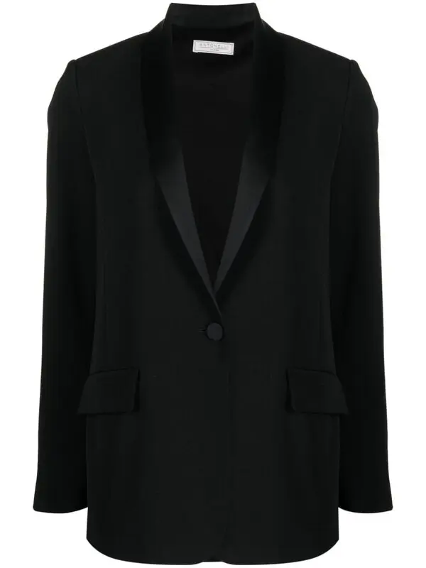 Antonelli Firenze Shawl-lapel Single-breasted Blazer - Black