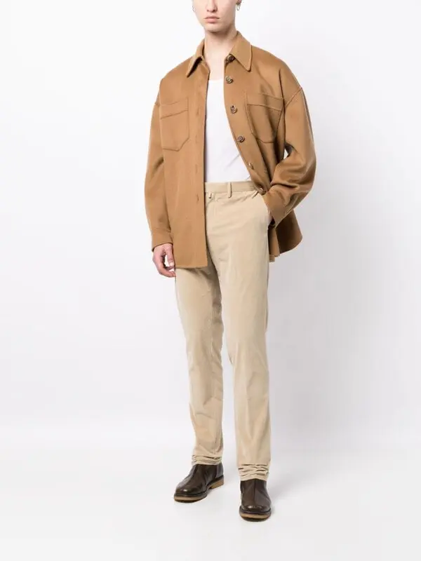 PT TORINO Corduroy Tapered Trousers - Neutrals