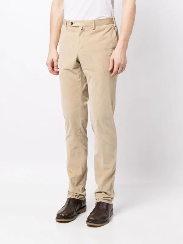 PT TORINO Corduroy Tapered Trousers - Neutrals