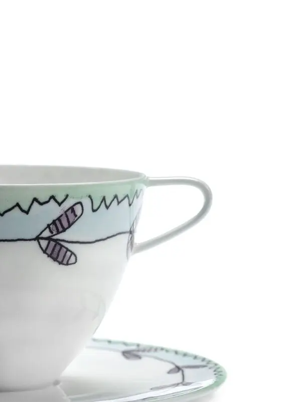 SERAX X Marni Midnight Flowers Cappuccino Cup And Saucer