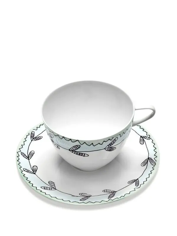 SERAX X Marni Midnight Flowers Cappuccino Cup And Saucer