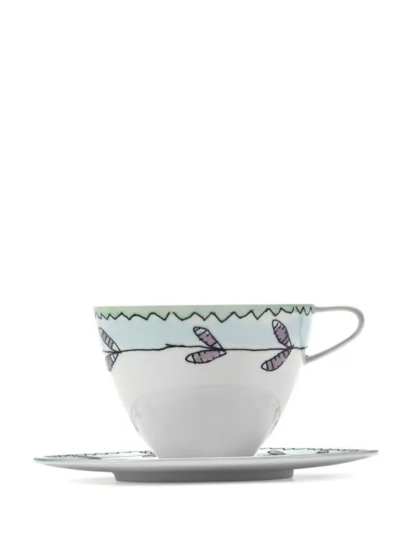 SERAX X Marni Midnight Flowers Cappuccino Cup And Saucer