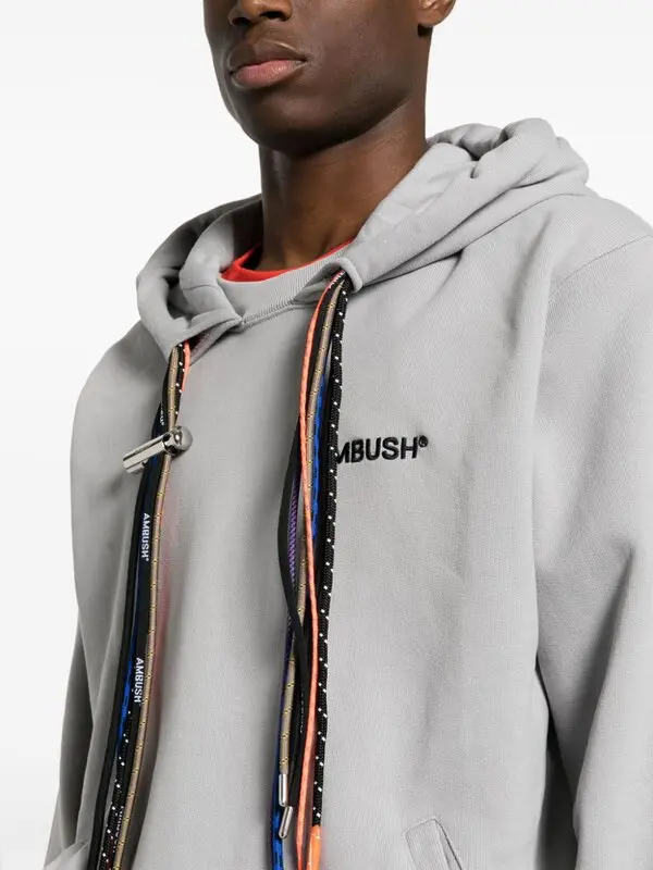 AMBUSH Multicord Drawstring Cotton Hoodie - Grey
