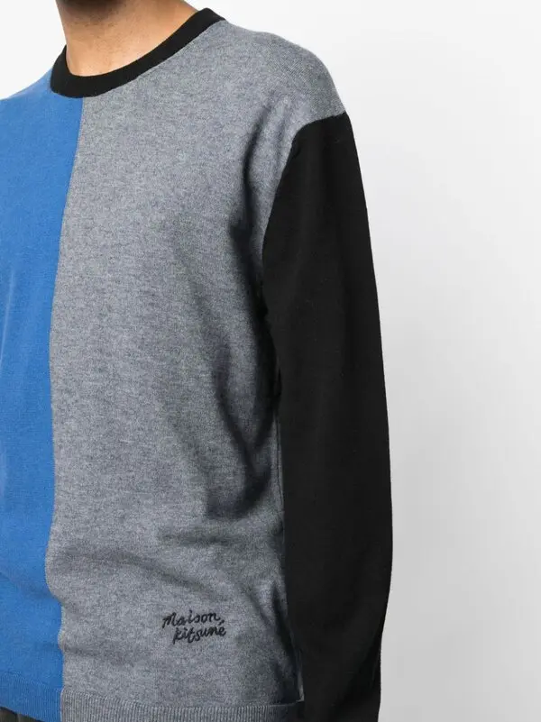 Maison Kitsuné Colour-block Jumper