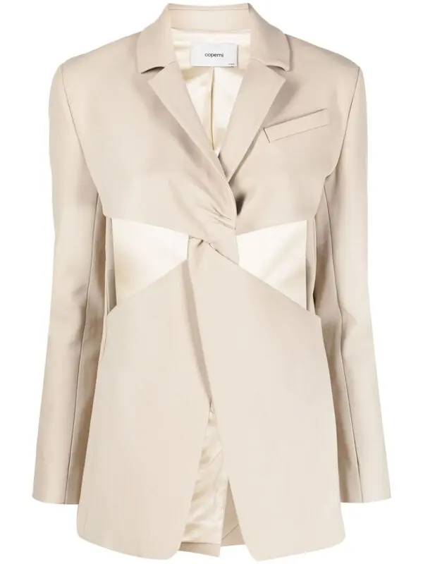 Coperni Cut-out Single-breasted Blazer - Neutrals