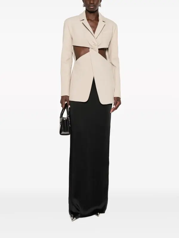 Coperni Cut-out Single-breasted Blazer - Neutrals