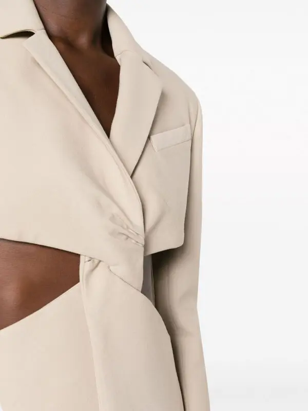 Coperni Cut-out Single-breasted Blazer - Neutrals