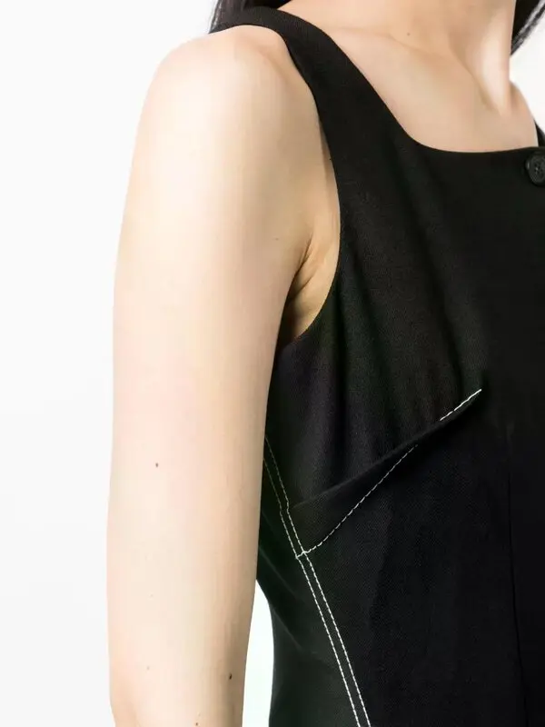 MARINE SERRE Button-front Midi Dress