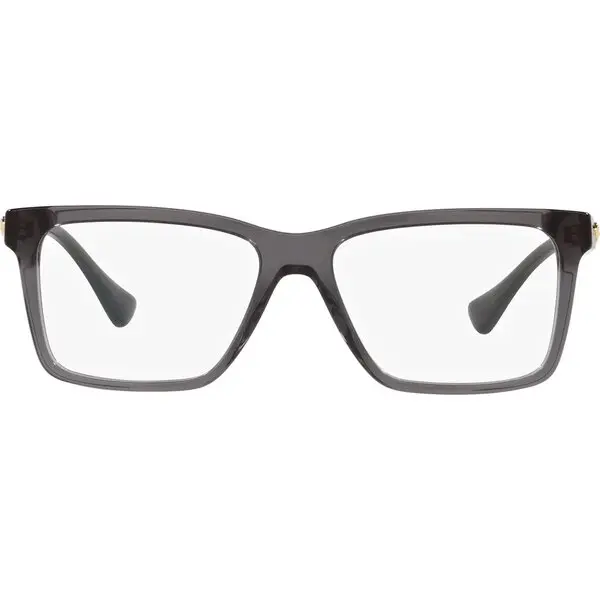 Versace 56mm Rectangular Eyeglasses - Transparent Grey