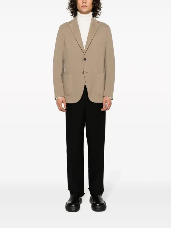 CIRCOLO 1901 Single-breasted Cotton-blend Jersey Blazer - Neutrals