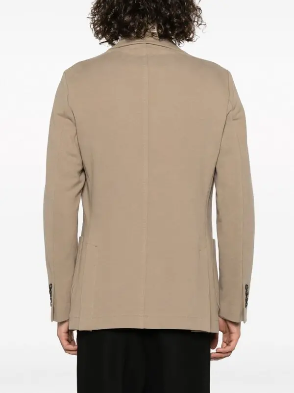 CIRCOLO 1901 Single-breasted Cotton-blend Jersey Blazer - Neutrals