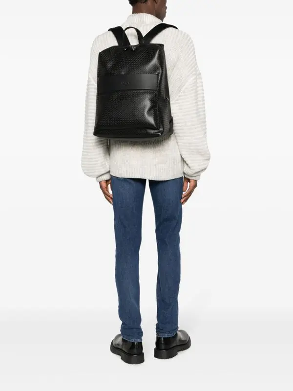 Calvin Klein Minimalism Logo-plaque Backpack - Black