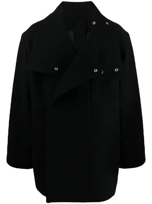Rick Owens Double-breasted Virgin Wool Coat