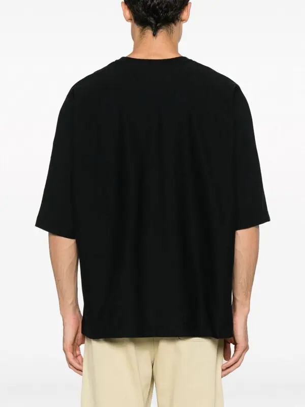 Issey Miyake Short-sleeve Cotton T-shirt - Black