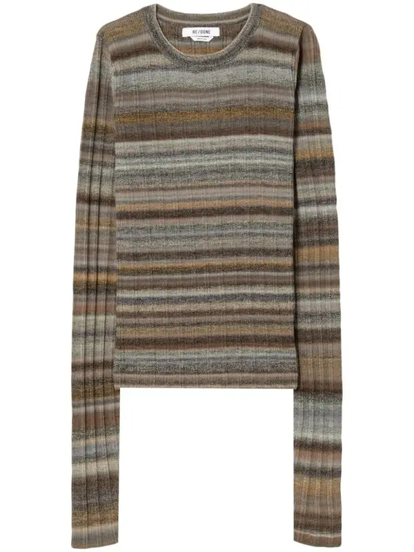 RE/DONE Striped Wool Ribbed Jumper
