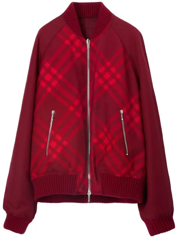 Burberry Reversible Check-print Bomber Jacket - Red