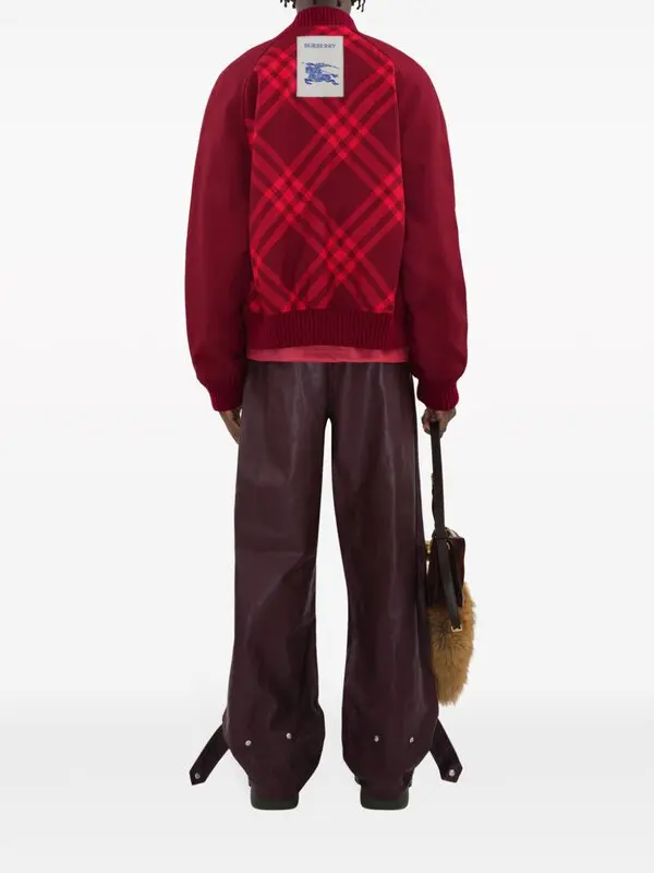 Burberry Reversible Check-print Bomber Jacket - Red