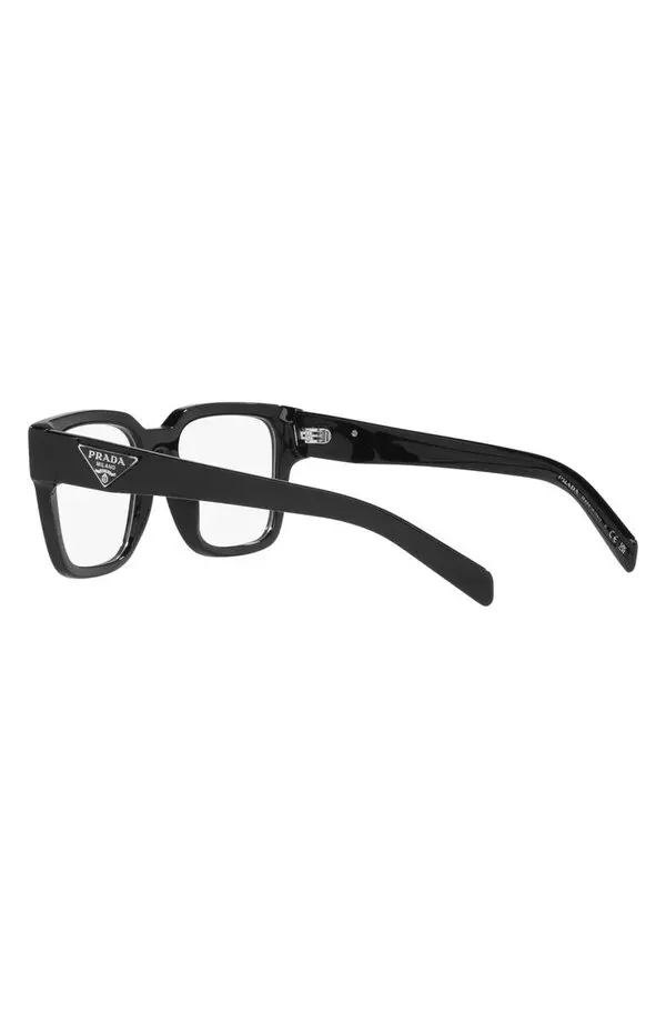 Prada 54mm Square Eyeglasses - Black