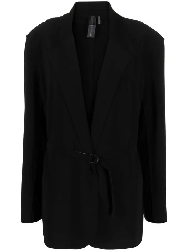 Norma Kamali Notched-lapel Belted Blazer