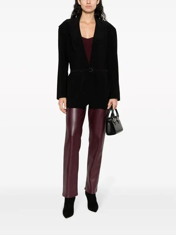 Norma Kamali Notched-lapel Belted Blazer