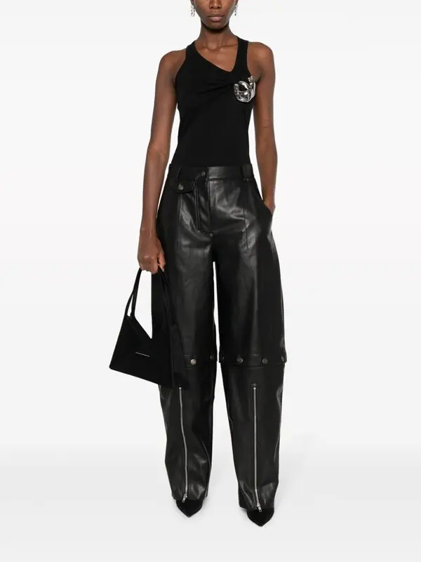 Coperni Metal-embellished Cotton Tank Top - Black