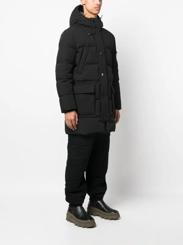 FAY Hooded Padded Coat - Black