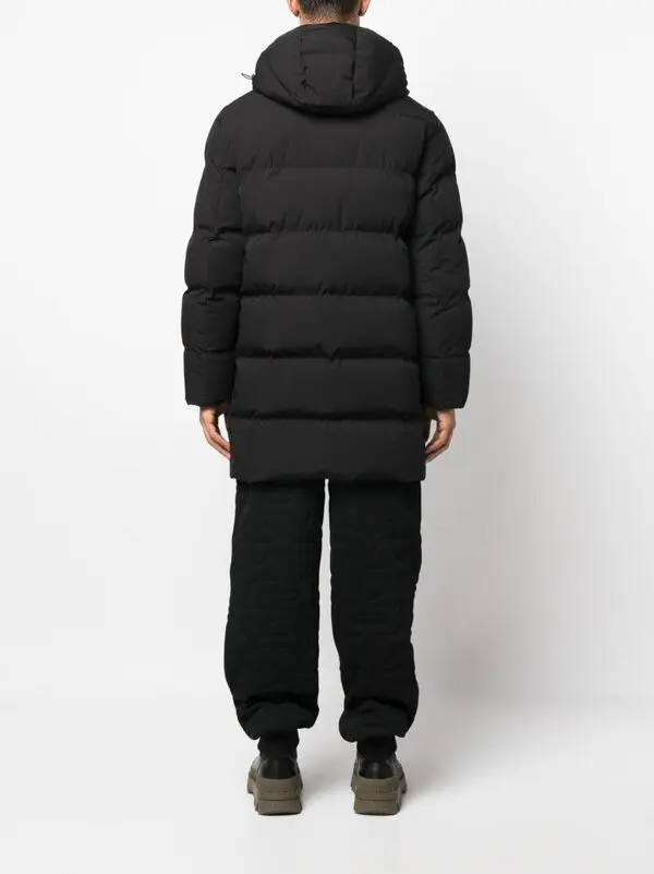 FAY Hooded Padded Coat - Black