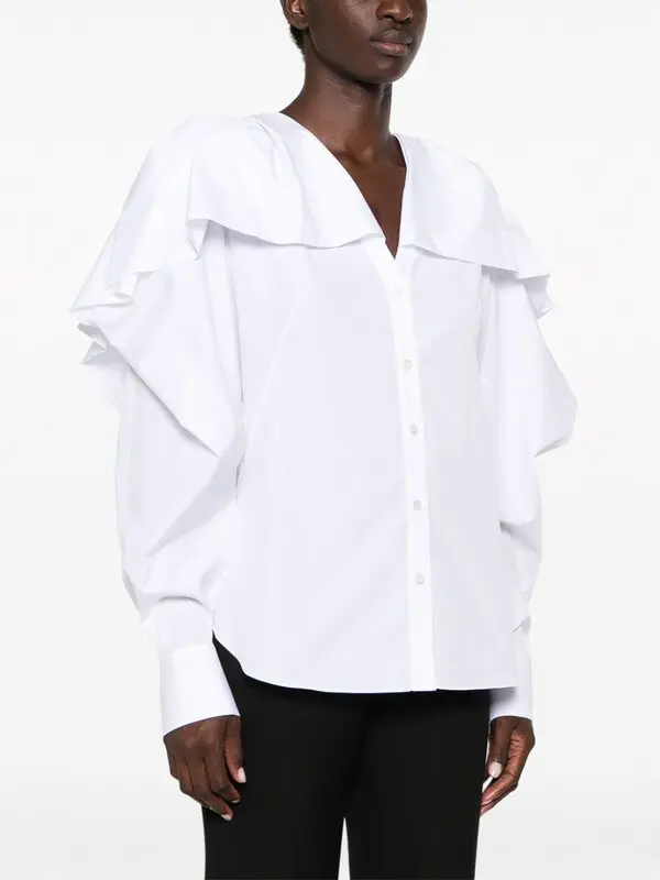 Alexander McQueen Ruffled Cotton Shirt