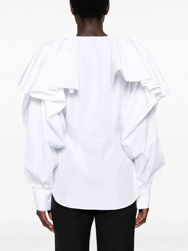 Alexander McQueen Ruffled Cotton Shirt