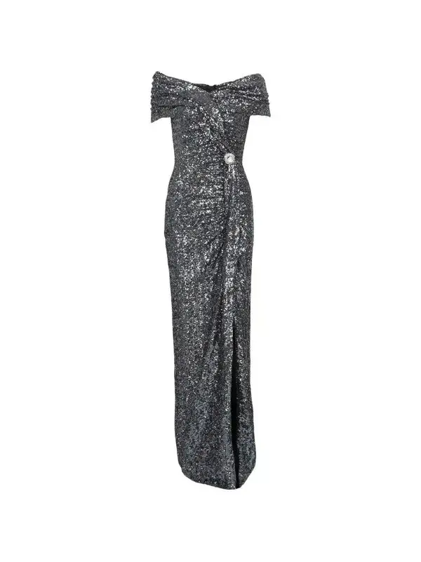 Balmain Sequin-embellished Gown - Silver