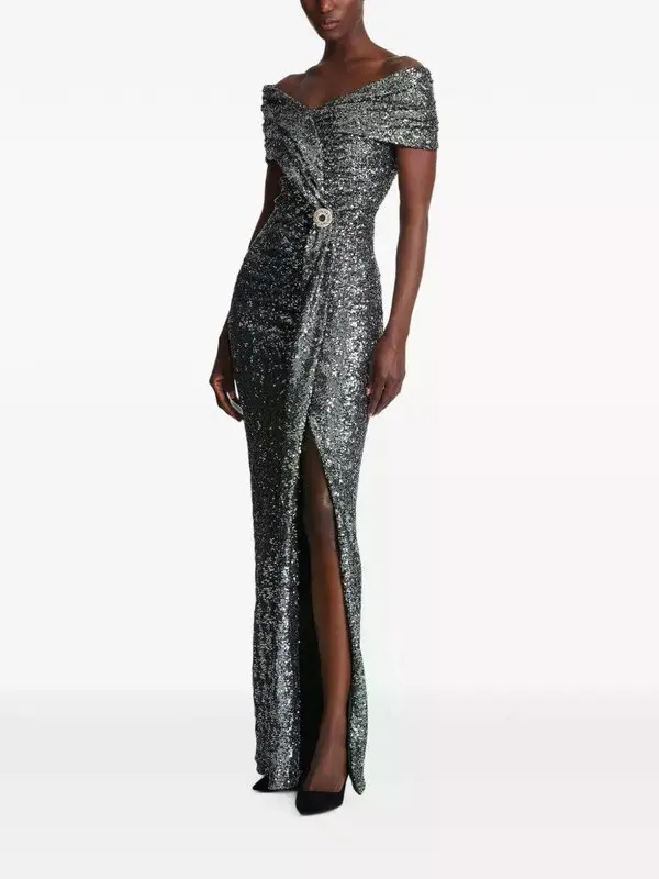 Balmain Sequin-embellished Gown