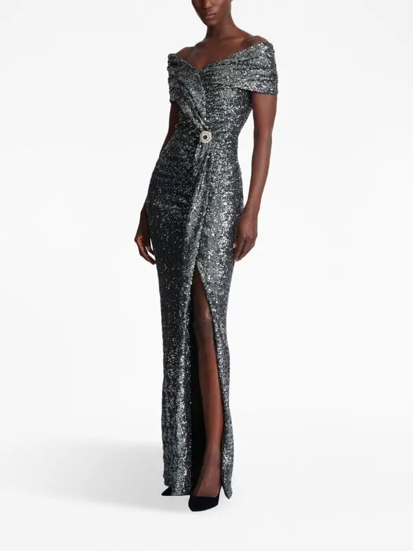 Balmain Sequin-embellished Gown