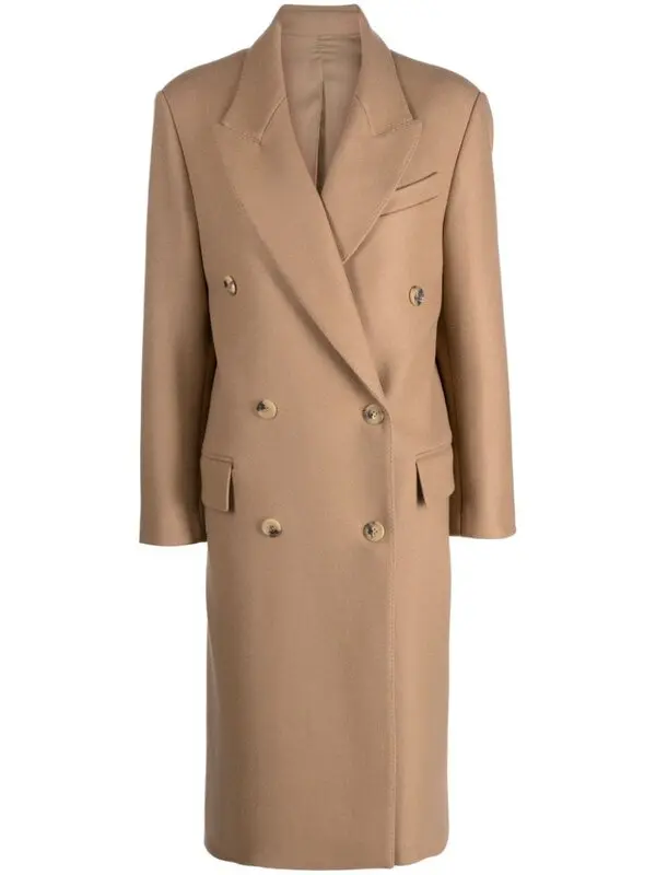 ARMARIUM Long Double-breasted Coat - Neutrals