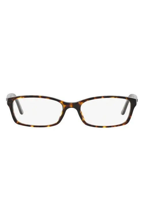 Burberry 53mm Square Eyeglasses - Dark Havana