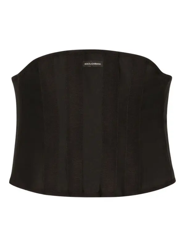 Dolce & Gabbana Logo Patch Corset Belt