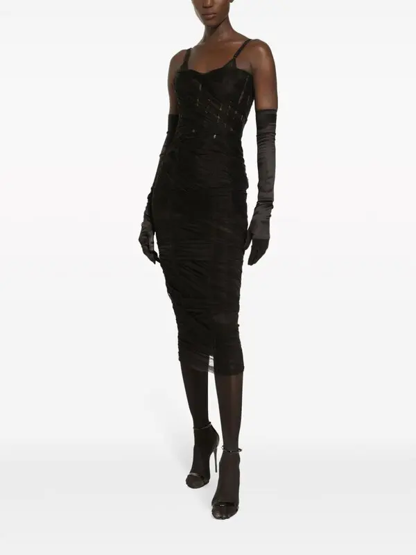 Dolce & Gabbana Draped Tulle Corset Dress