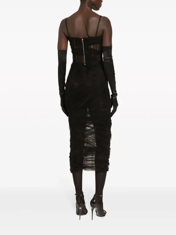 Dolce & Gabbana Draped Tulle Corset Dress