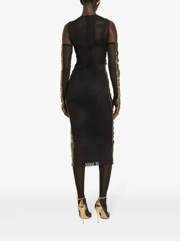 Dolce & Gabbana Foiled-finish Panelled Dress
