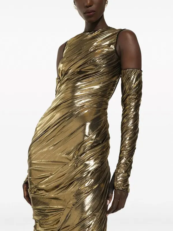 Dolce & Gabbana Foiled-finish Panelled Dress