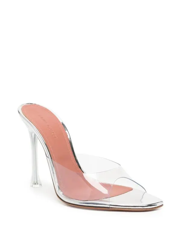 Amina Muaddi Alexa Glass Mules