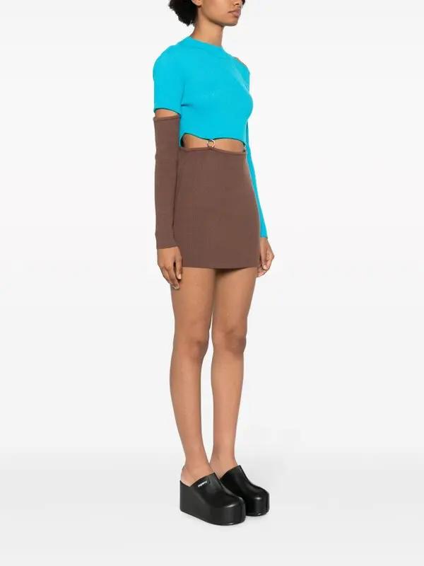Andersson Bell Cut-out Two-tone Dress