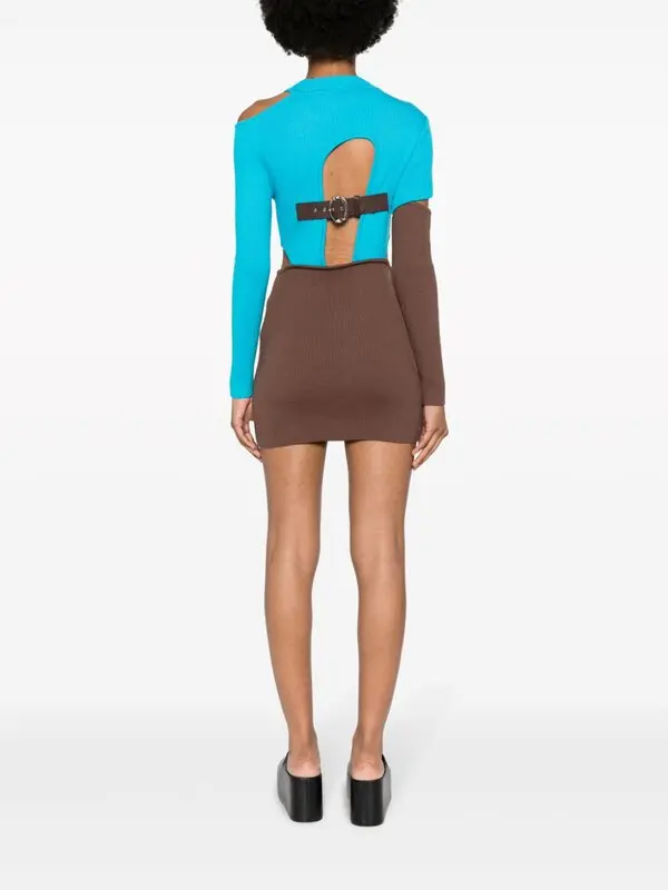 Andersson Bell Cut-out Two-tone Dress