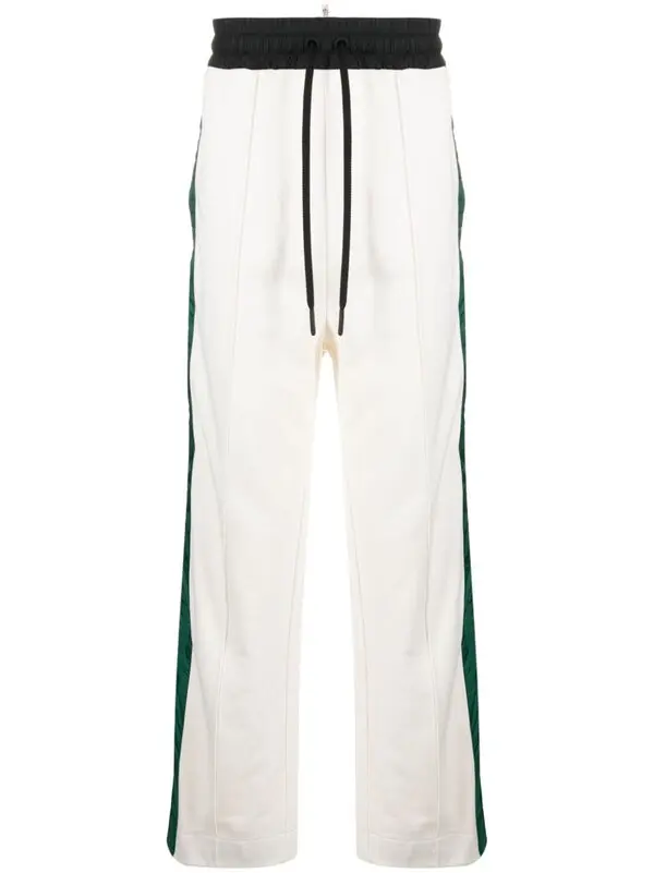 Moncler Side-stripe Cotton Track Pants - White
