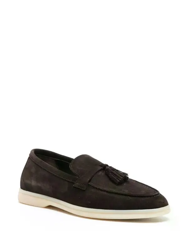 SCAROSSO Leandra Tassel-detail Loafers - Brown